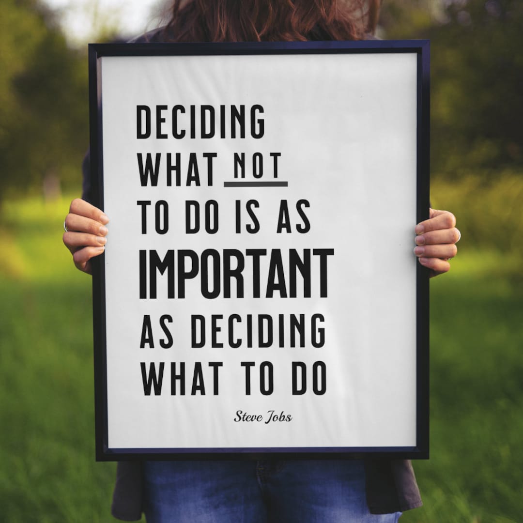 Life Decisions Poster, Steve Jobs Quotes, Home Office Digital Prints ...