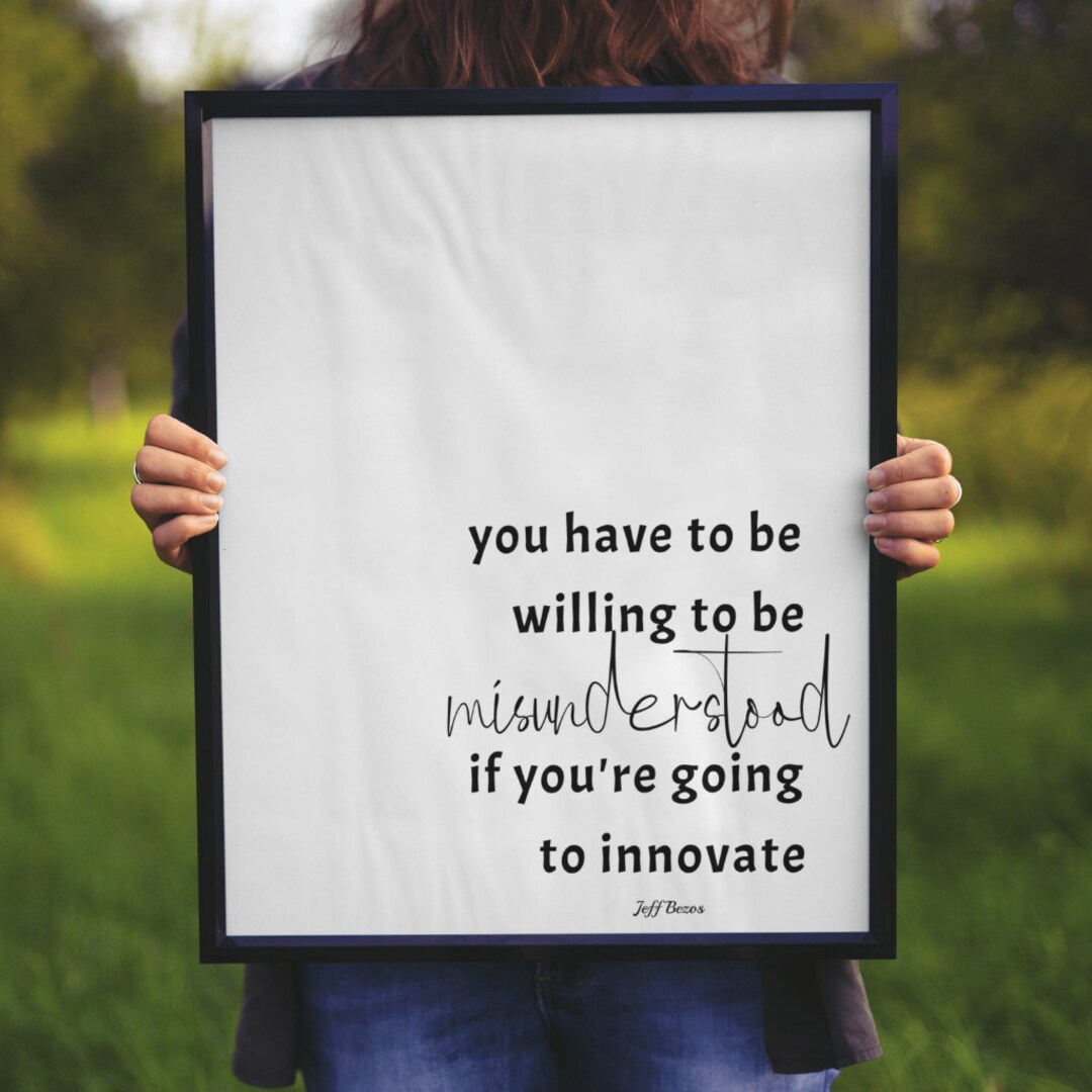 Be Misunderstood Wall Art, Motivational Office Poster, Home Office ...