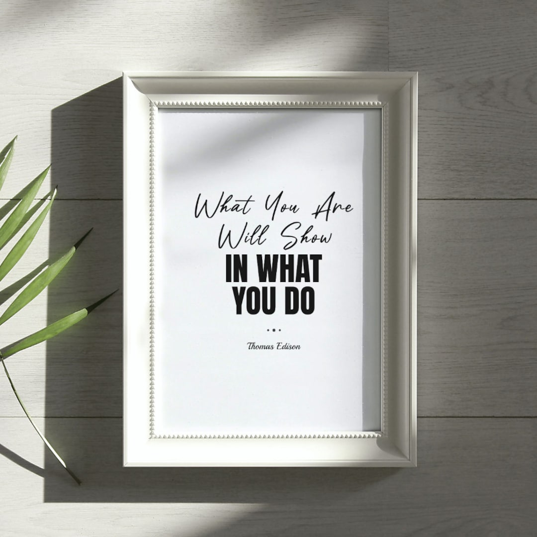 Who You Are Motivation, Home Poster Quote, Business Office Digital ...