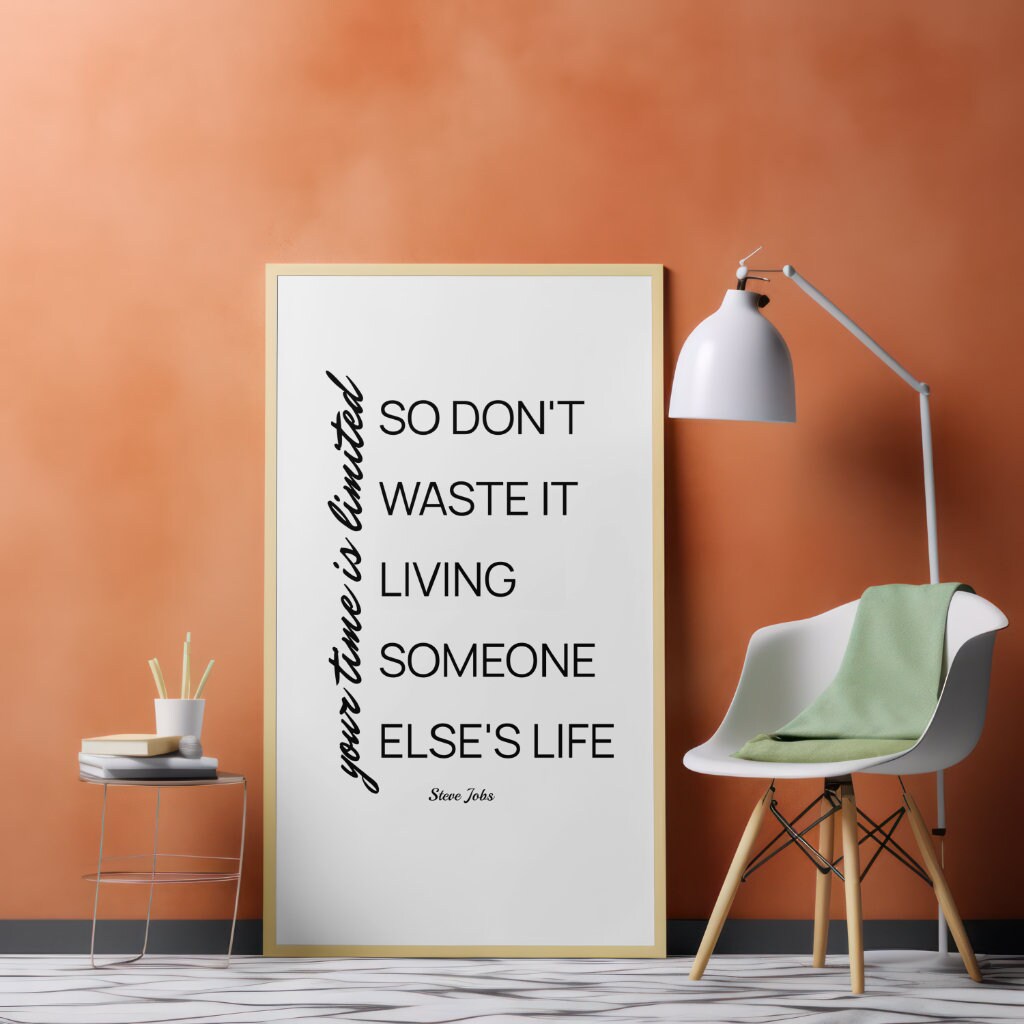 Life is Too Short Poster Quotes, Steve Jobs Sayings, Home Digital ...