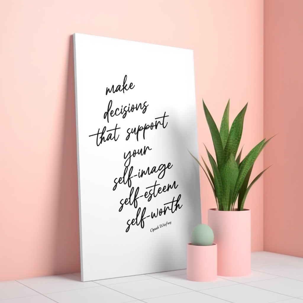 Self-worth Self-love Motivation Poster, Women Print Gift, Inspirational ...