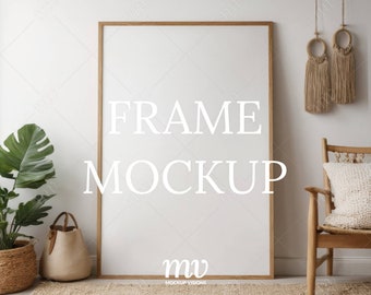 Black Wood Frame PSD Mockup, 5:7 ISO A Ratio Vertical Art Mockup, Photo ...