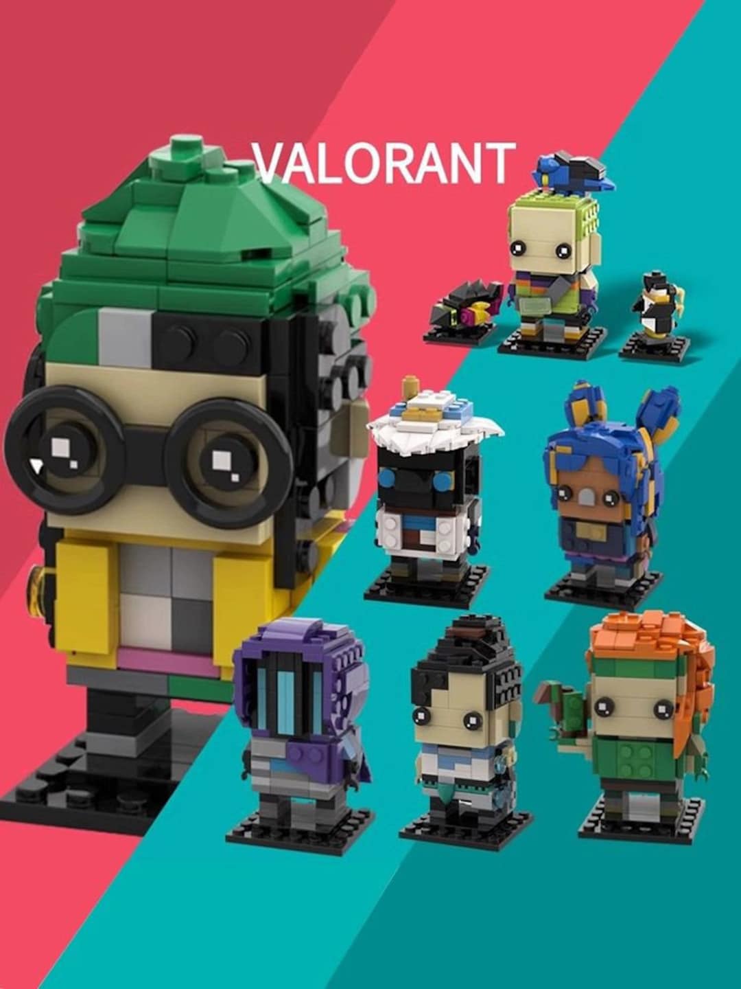 Valorant Brickheadz Style Minifigures LEGO Inspired Agents Brim Chamber ...