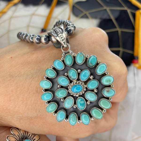 Turquoise Medallion - Etsy