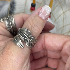 1/2 Price NAVAJO Native American Sterling Silver ADJUSTABLE Feather ...