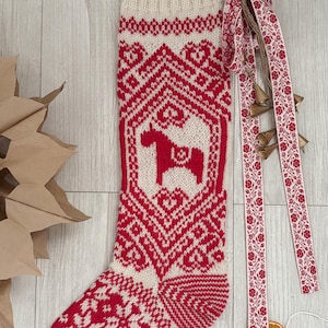 Nordic Holiday Stocking Colorwork Chart PDF - Etsy