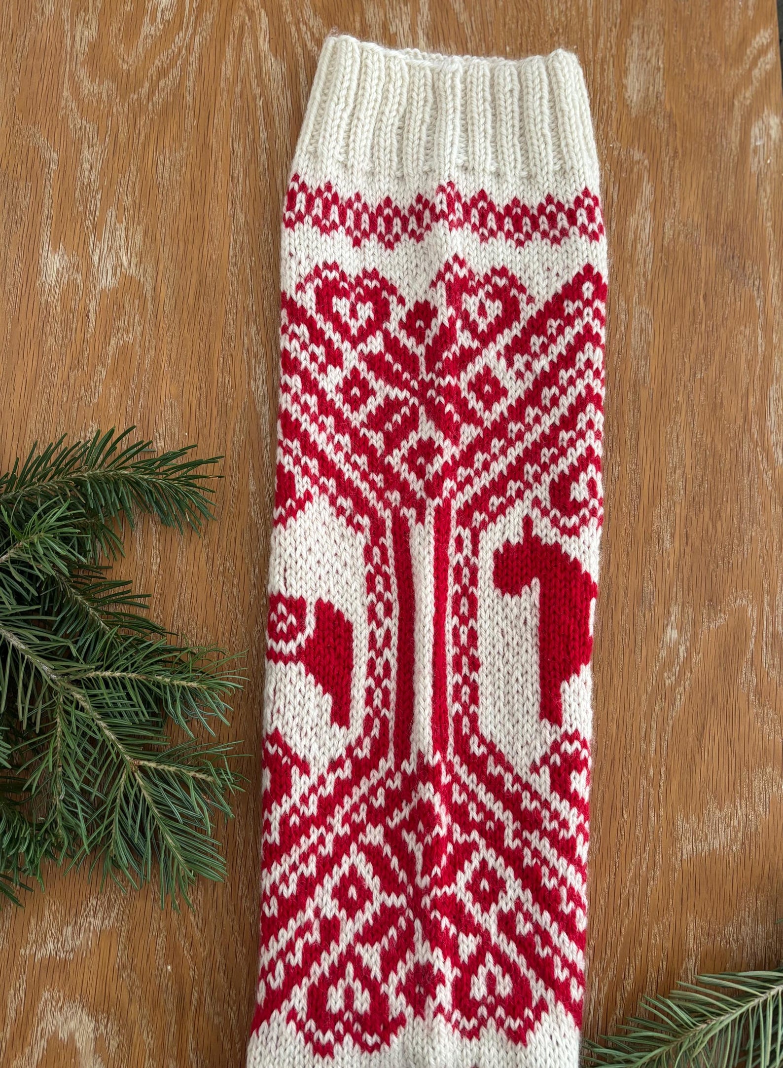 Nordic Holiday Stocking Colorwork Chart PDF - Etsy