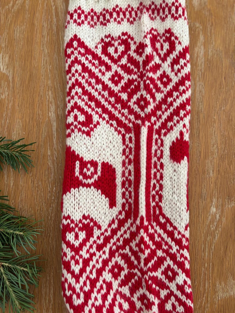 Nordic Holiday Stocking Colorwork Chart PDF - Etsy