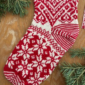 Nordic Holiday Stocking Colorwork Chart PDF - Etsy
