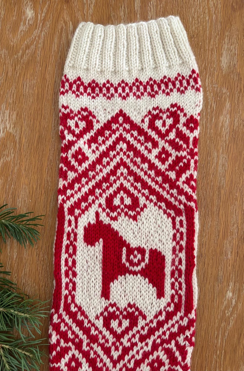 Nordic Holiday Stocking Colorwork Chart PDF - Etsy