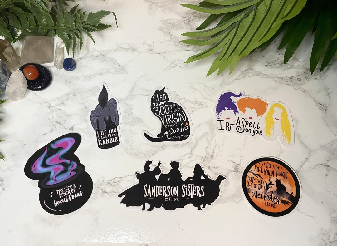 Hocus Pocus Stickers Halloween Stickers Hocus Pocus Stickers Set ...