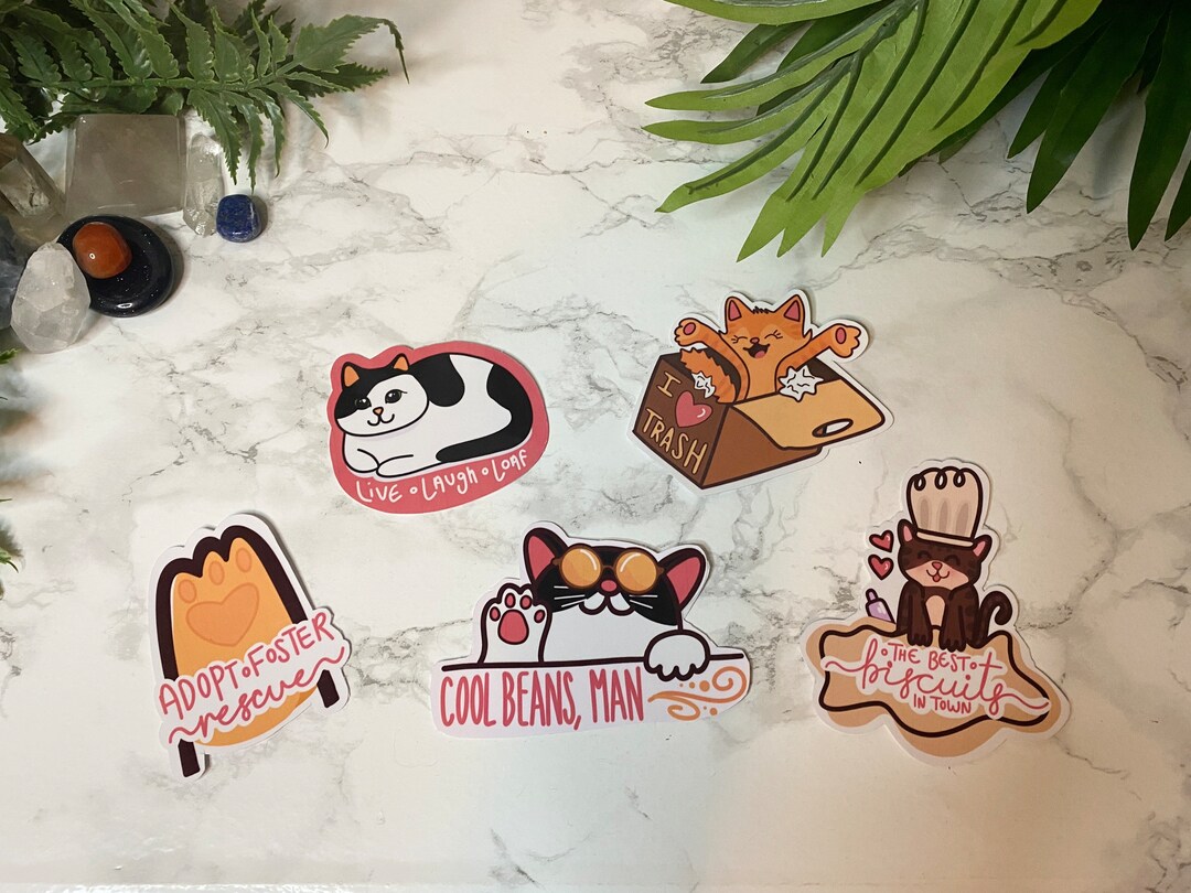 Cat Lovers Sticker Set | Die Cut Stickers | Laptop Stickers | Journal ...