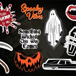 Dark Halloween Aesthetic Stickers | Spooky Goth Stickers | Halloween ...