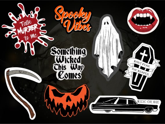 Dark Halloween Aesthetic Stickers Spooky Goth Stickers - Etsy