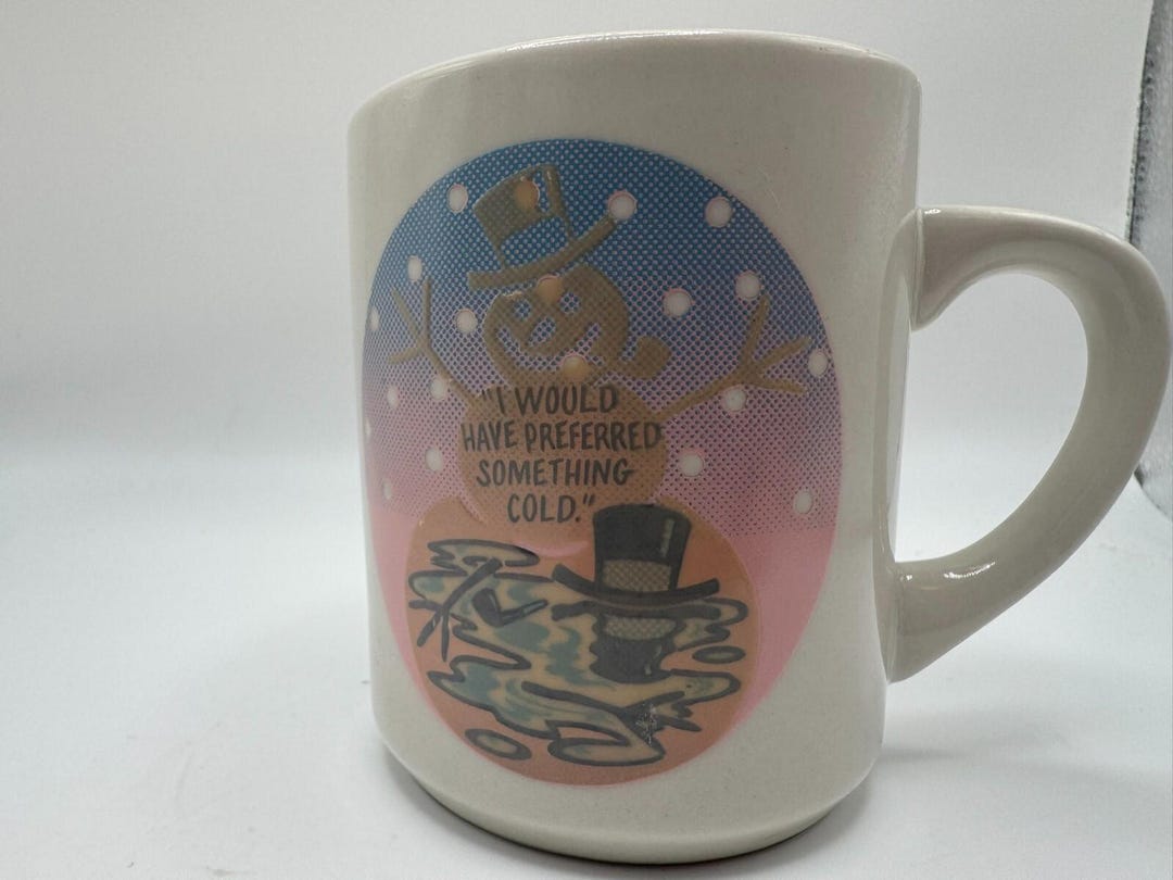 Vintage Denny's Frosty the Snowman Heat Activated Color Changing ...