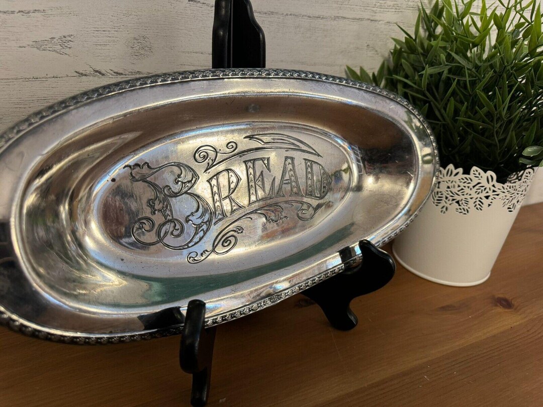 Bread Monarch Plate Brand Oval Tray Vintage Metal Serving Tray 1960s ...