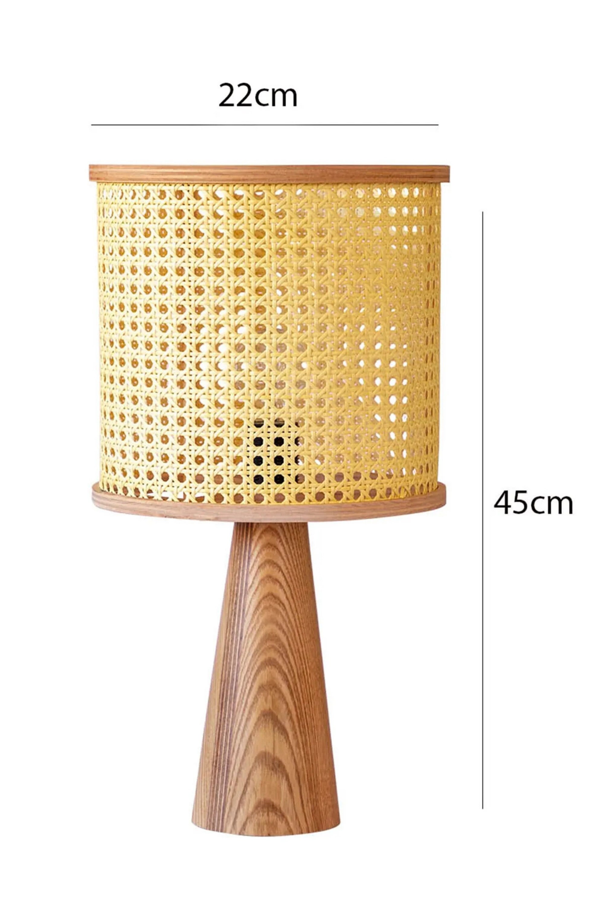 Wood Base Woven Table Lamp Wicker Table Lamp Lampshade - Etsy