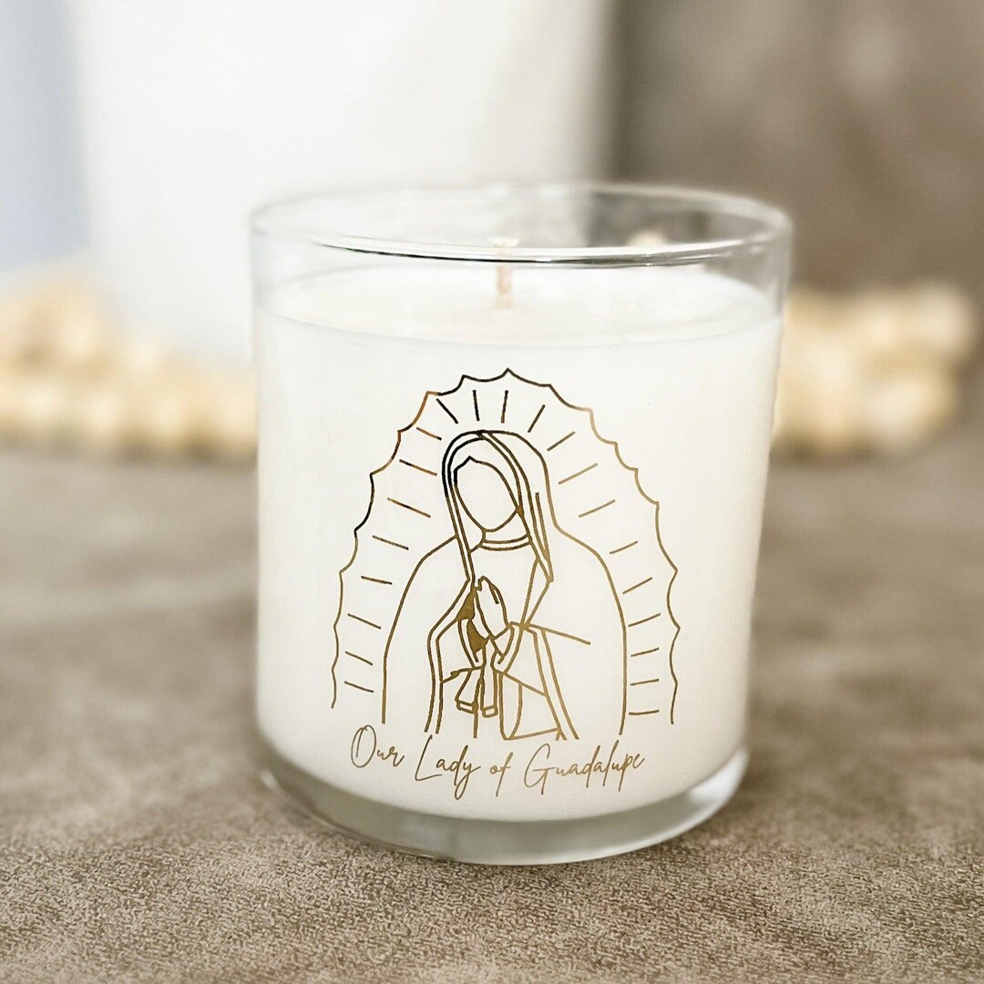 Our Lady of Guadalupe Candle - Etsy