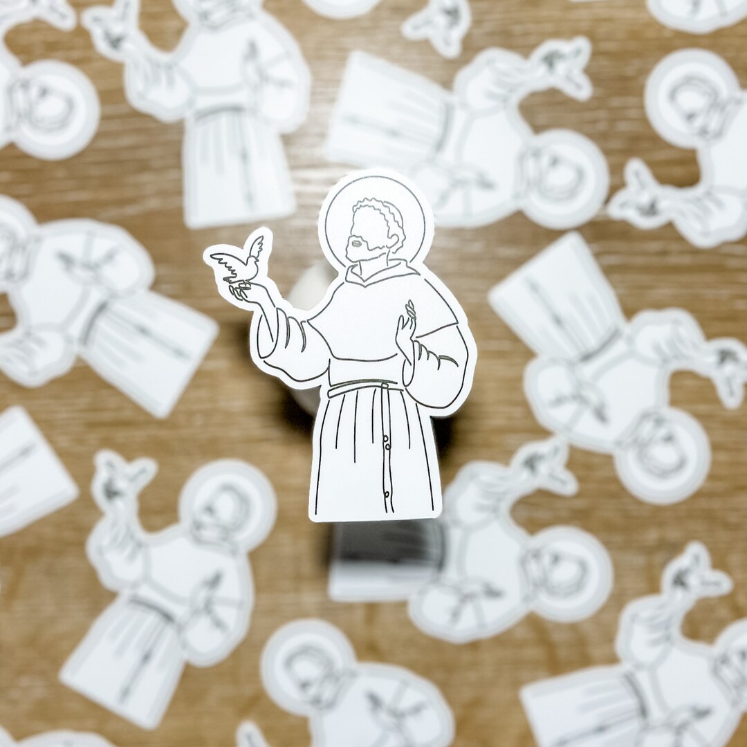 St. Francis of Assisi Saint Sticker Decal - Etsy