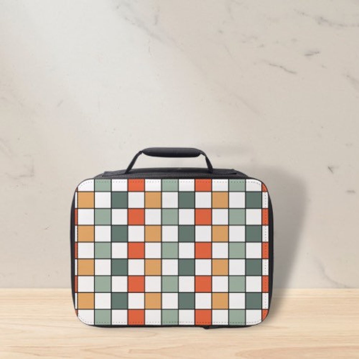 Retro Checkered Lunch Box Insulated Lunch Box - Etsy