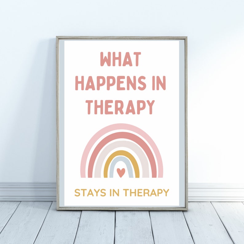 Confidentiality Poster Sign Therapist Office Decor Counselor Gifts ...