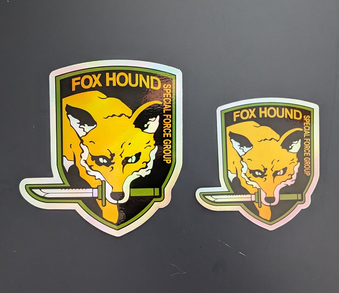 Large 4 Foxhound Holographic Sticker - Etsy