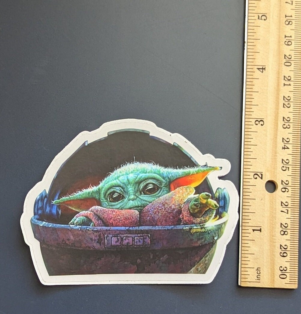 Grogu Holographic Sticker - Etsy