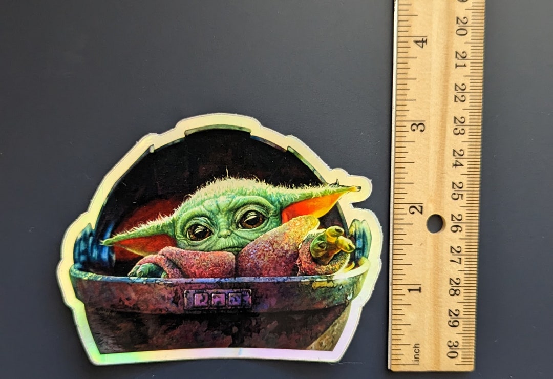 Grogu Holographic Sticker - Etsy