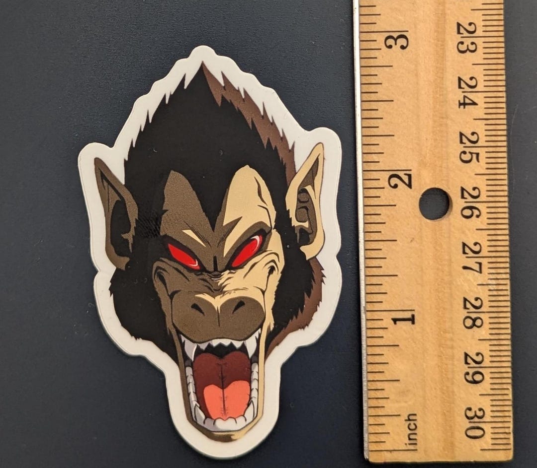 DBZ Great Saiyan Ape Vinyl Sticker (white Border) - Etsy