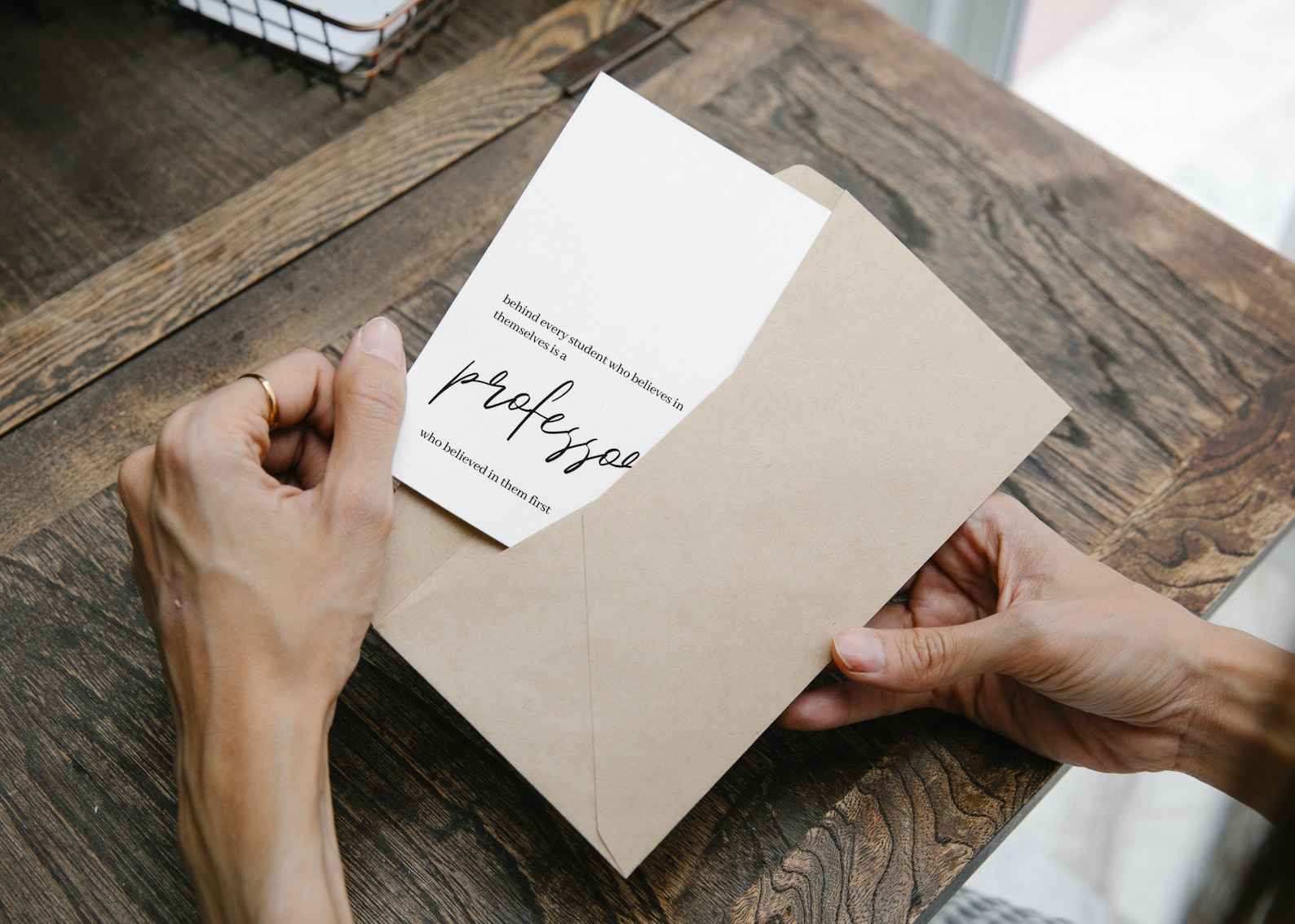 Professor Card, Professor Thank You Card, Card From Student, Professor ...