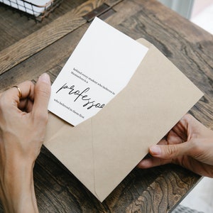 Professor Card, Professor Thank You Card, Card From Student, Professor ...