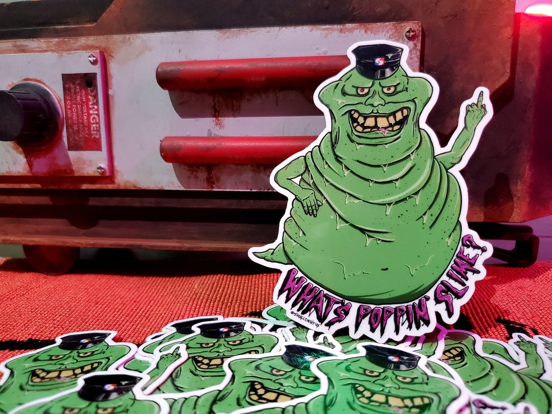Slimer Vinyl Sticker, Glow in the Dark, Horror Sticker, Ghostbusters ...
