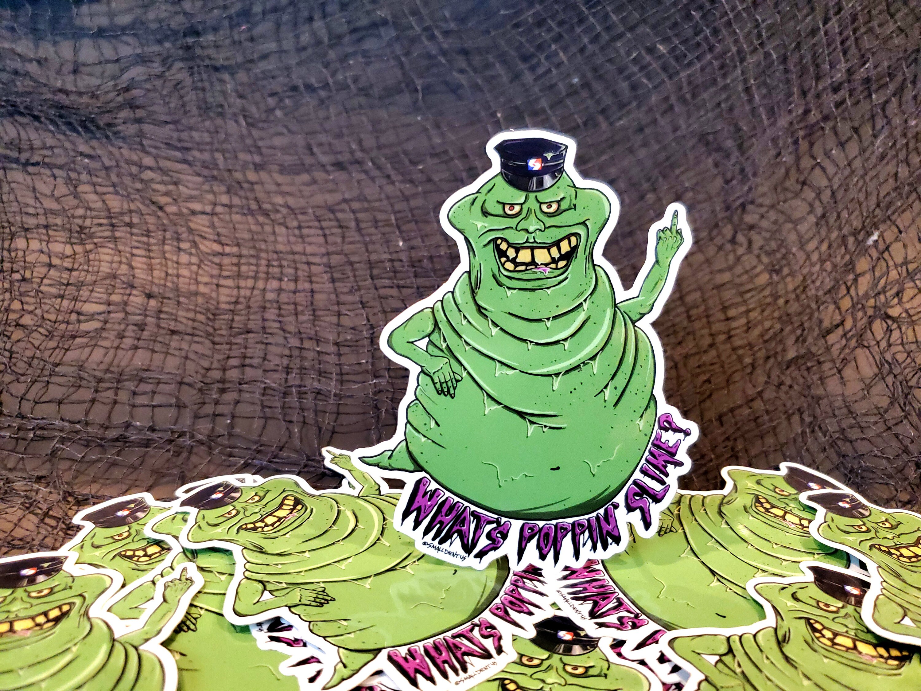 Slimer Vinyl Sticker, Glow in the Dark, Horror Sticker, Ghostbusters ...