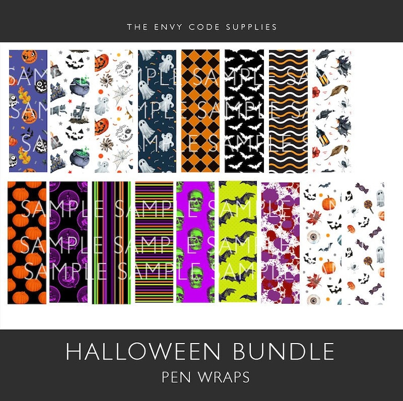 Halloween Bundle (digital Pen Wraps) - Etsy
