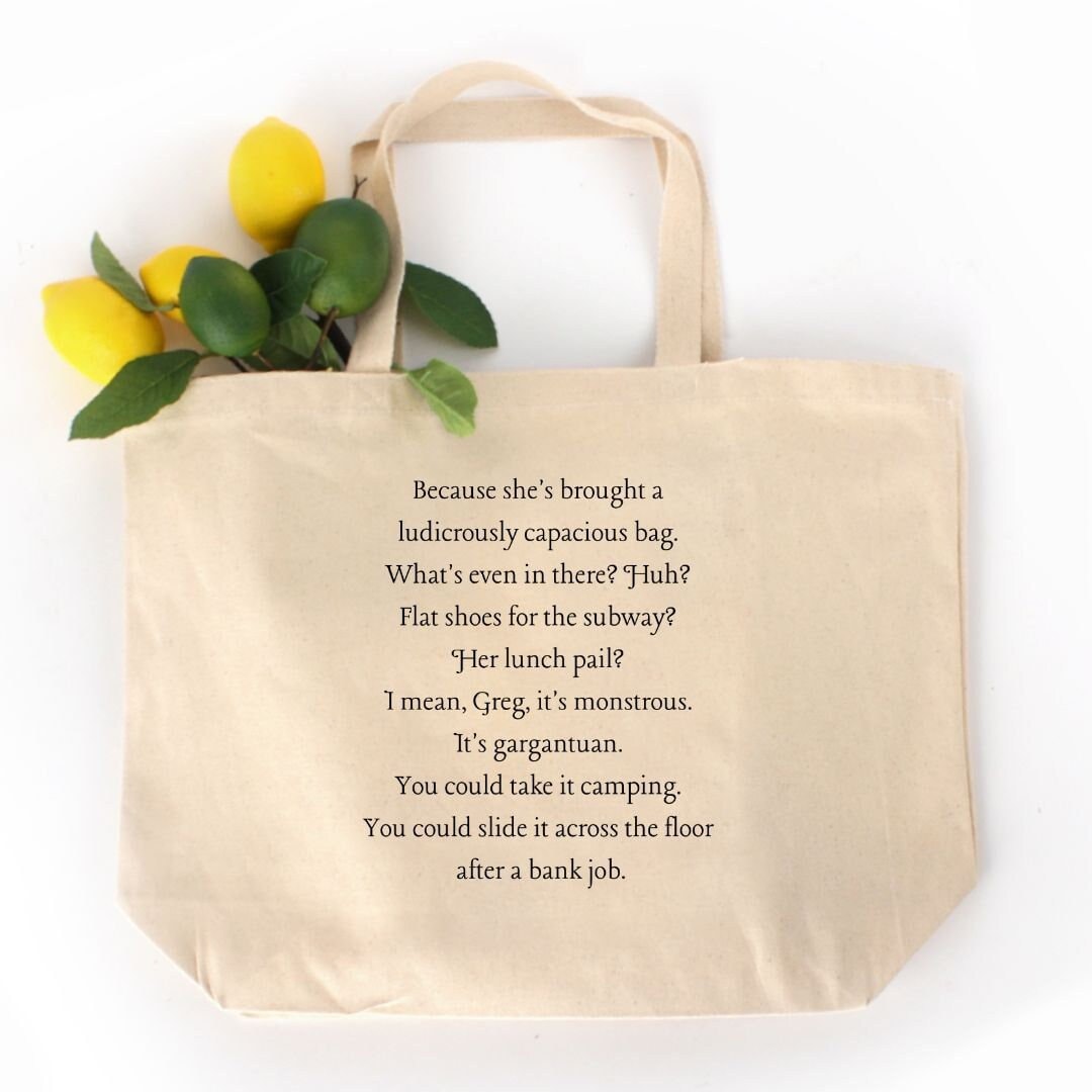 Capacious Oversized Tote Bag | Succession Tom Wambsgans Quote | Cousin ...