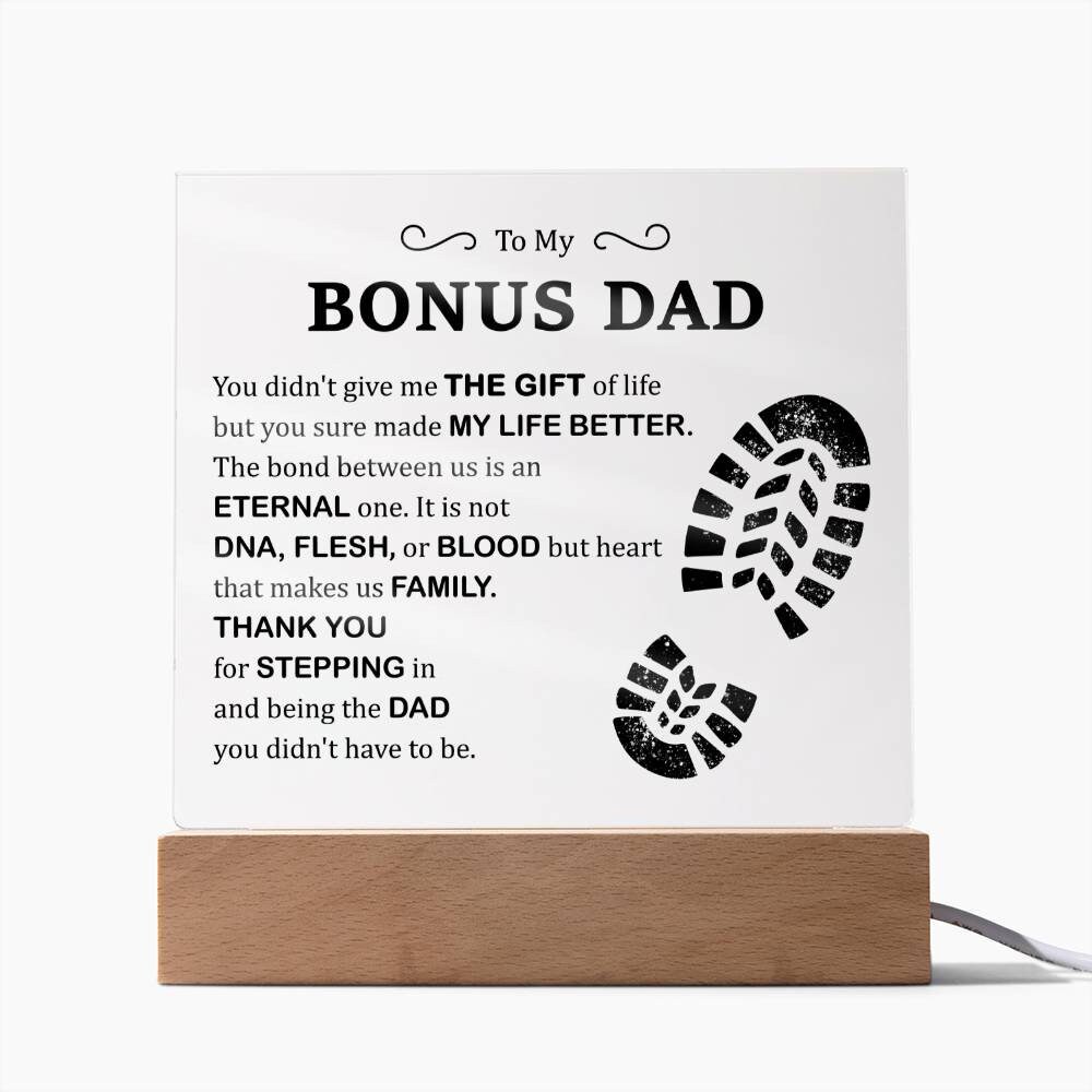 Personalized Step up Dad Plaque Sign, Stepdad Gift - Etsy