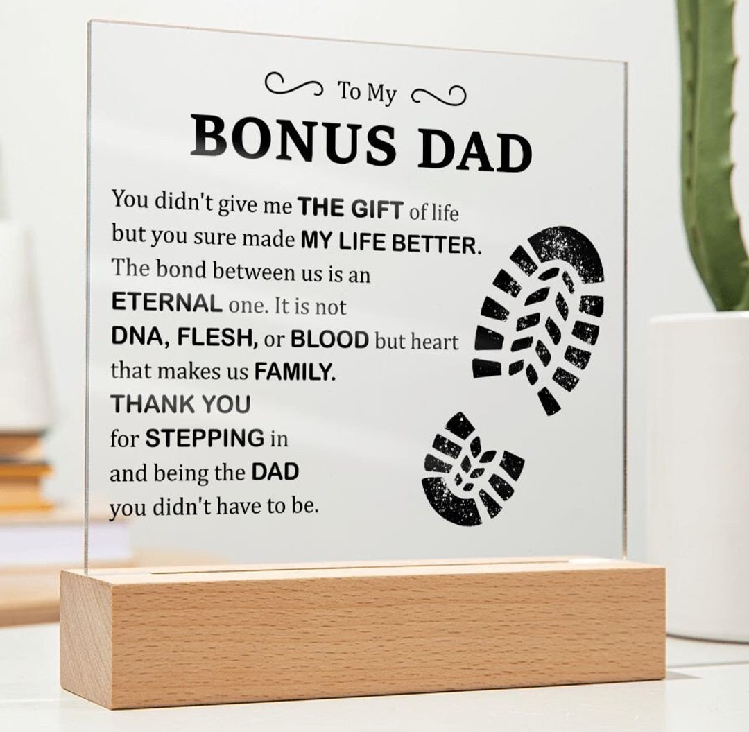 Personalized Step up Dad Plaque Sign, Stepdad Gift - Etsy