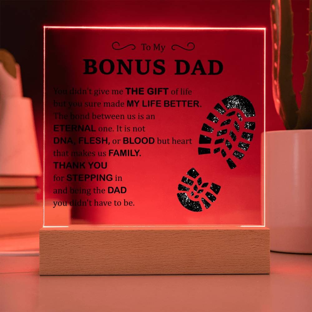 Personalized Step up Dad Plaque Sign, Stepdad Gift - Etsy