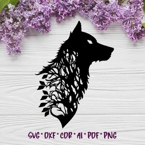 Wolf Tree | Tree of Life | SVG, DXF, AI Digital Vector Files for Plasma ...