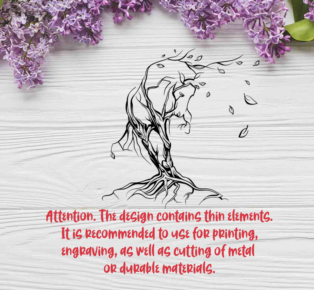 Horse Tree Roots Leaves SVG DXF AI Digital Vector - Etsy