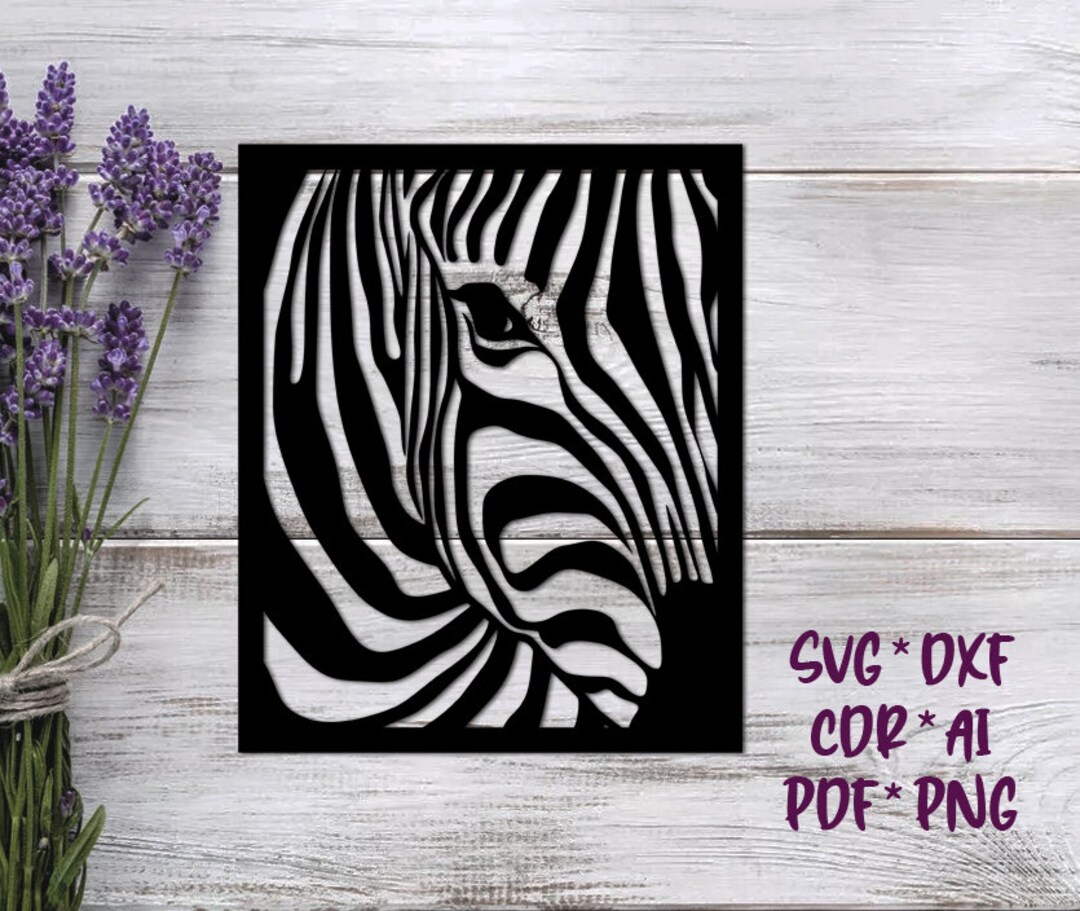 Zebra Panel, SVG, DXF, AI Digital Vector Design for Plasma and Laser ...