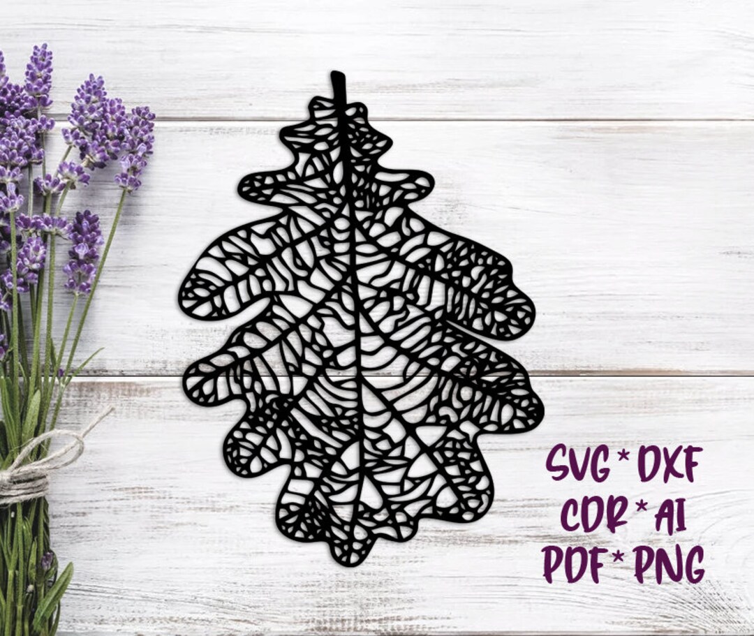 Oak Leaf | SVG, DXF, AI Digital Vector Files for Plasma and Laser ...