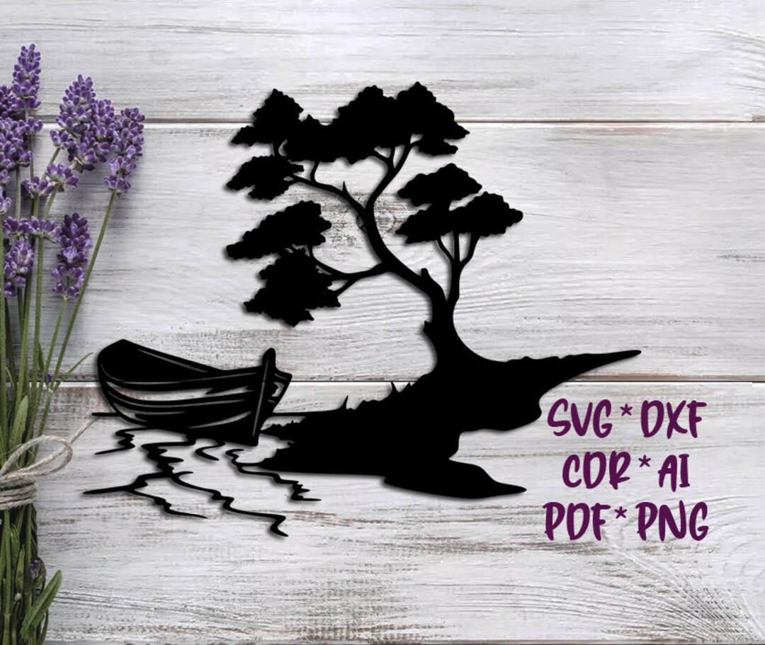 Boat, SVG, DXF, AI Digital Vector Design for Plasma and Laser Cutting ...