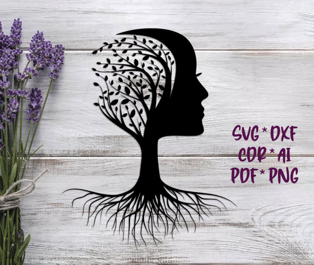Head, Tree | SVG, DXF, AI Digital Vector Design for Plasma and Laser ...