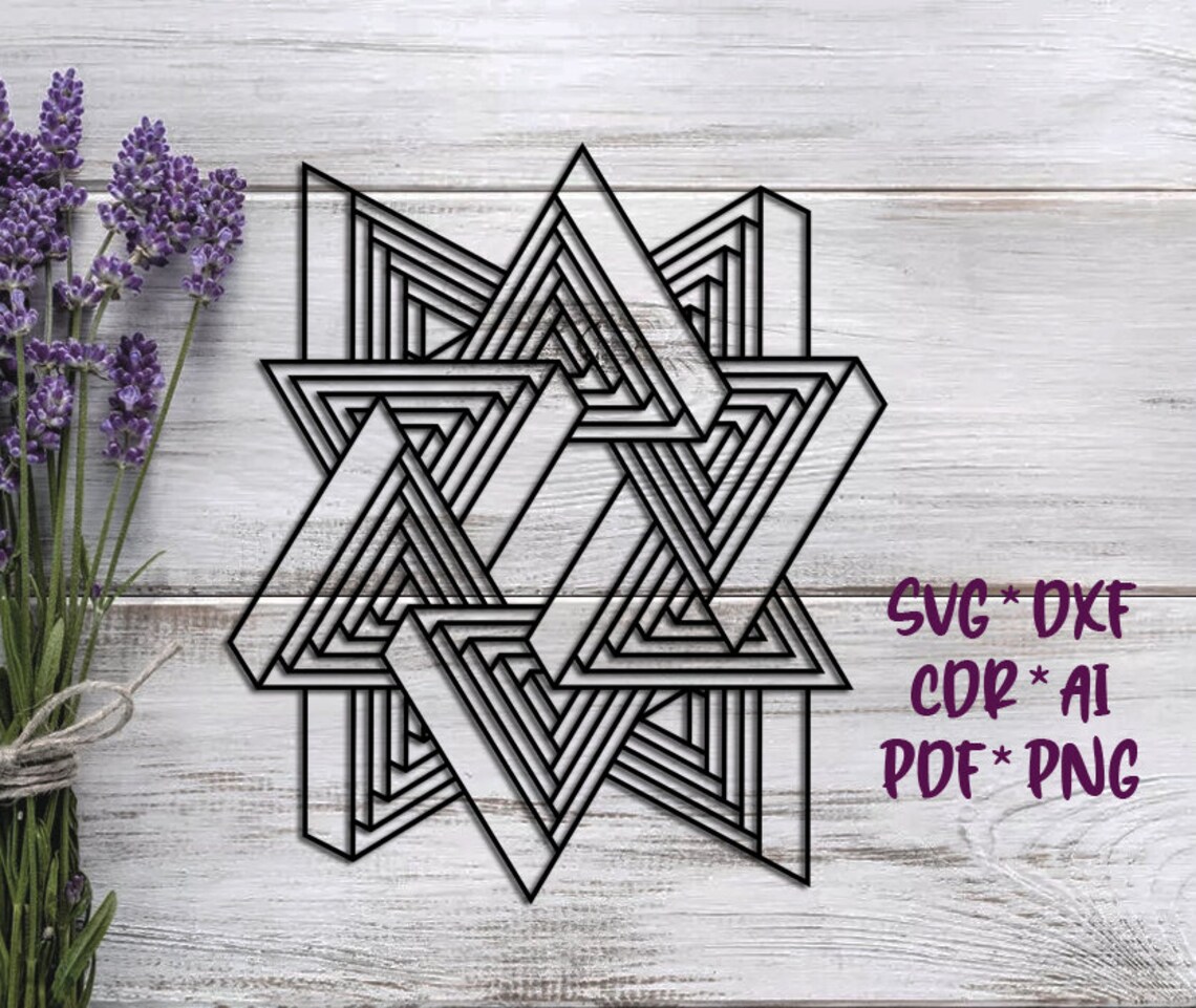 Abstract Paradox 2 SVG DXF AI Digital Vector Design for - Etsy