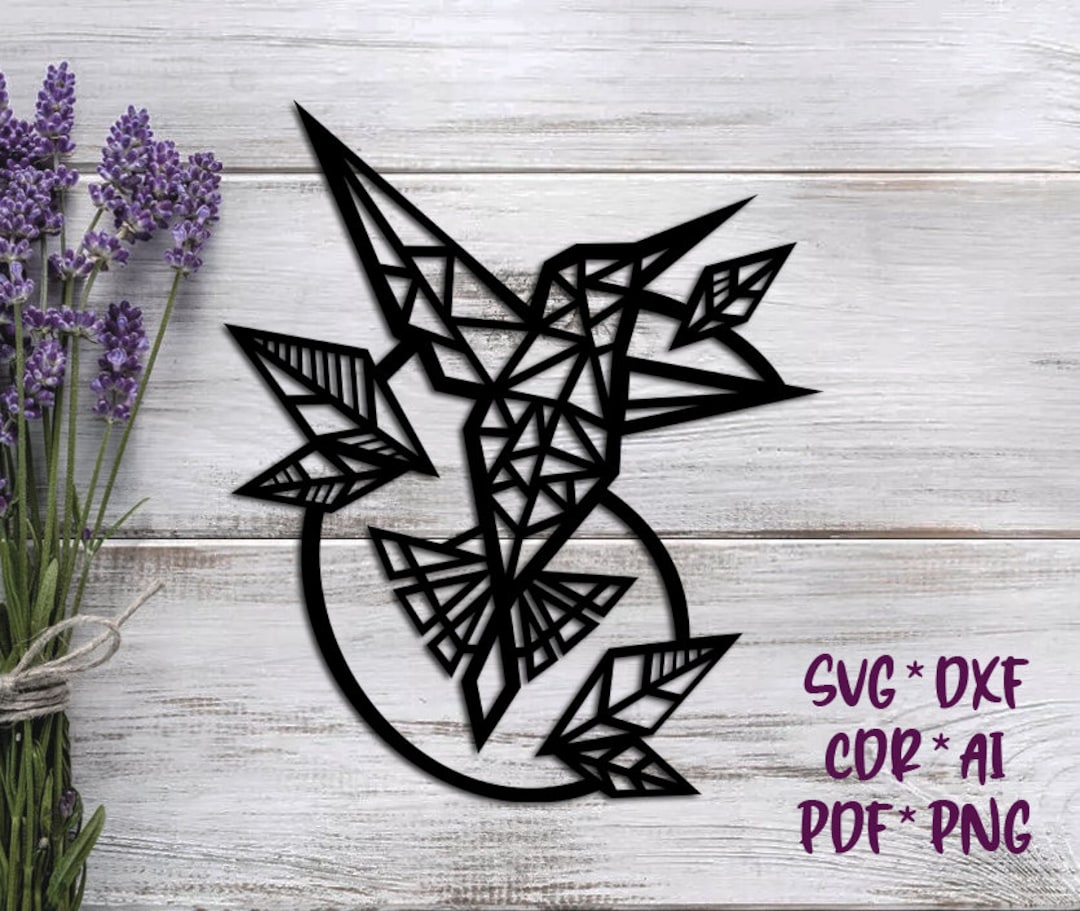 Hummingbird, SVG, DXF, AI Digital Vector Design for Plasma and Laser ...