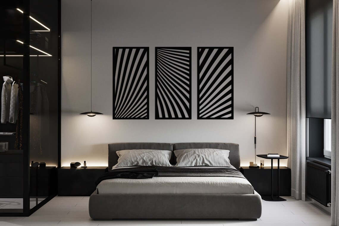 3 Abstract Panels SVG DXF AI Digital Vector Design for - Etsy