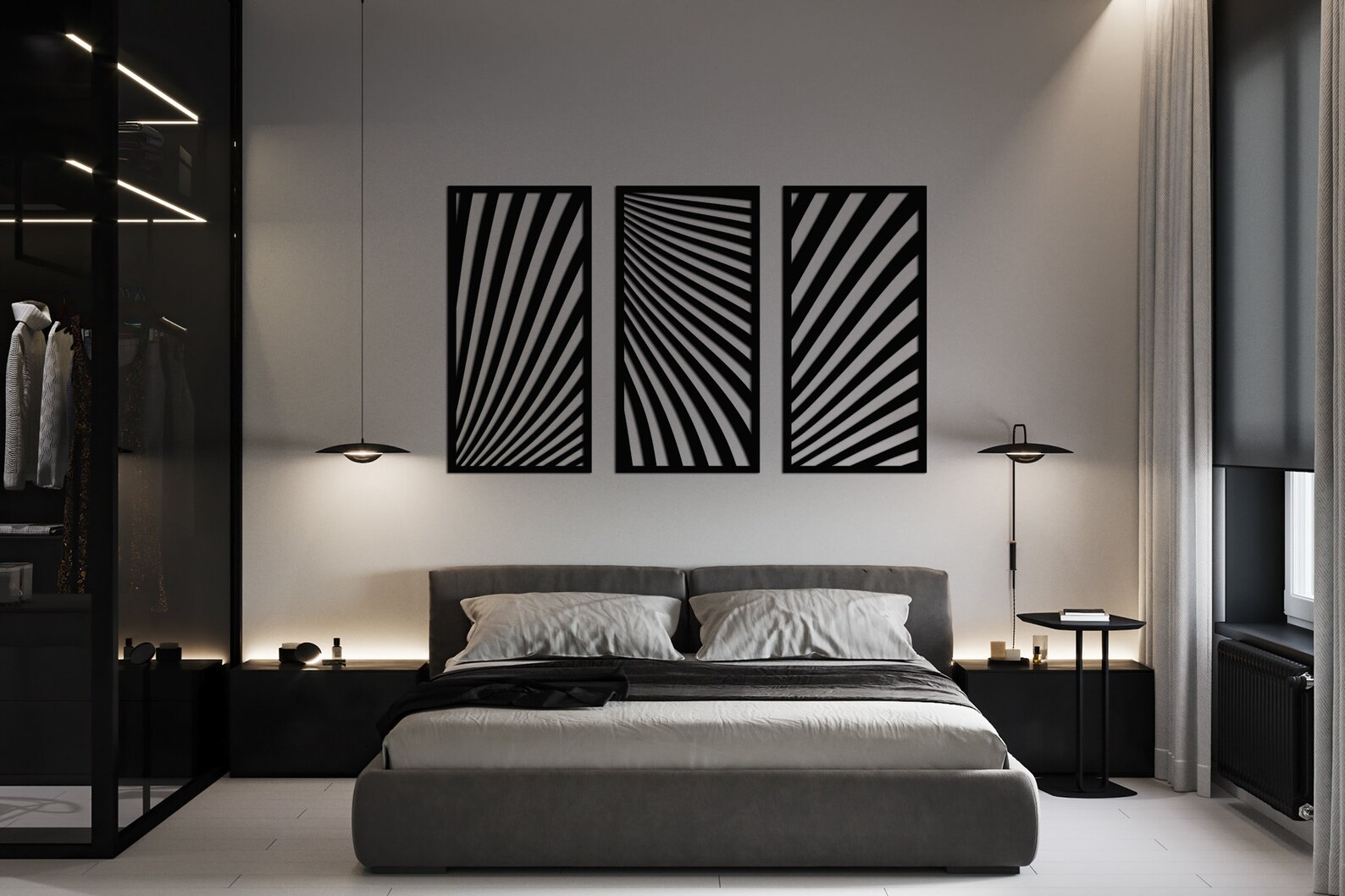 3 Abstract Panels SVG DXF AI Digital Vector Design for - Etsy