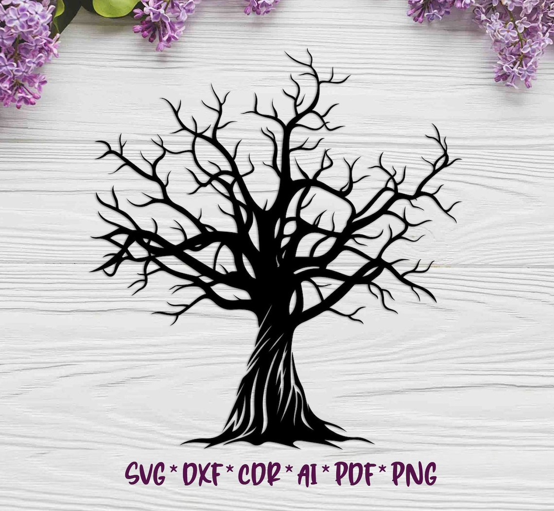 Tree Without Leaves SVG DXF AI Digital Vector Design for - Etsy