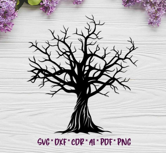 Tree Without Leaves SVG DXF AI Digital Vector Design for | Etsy